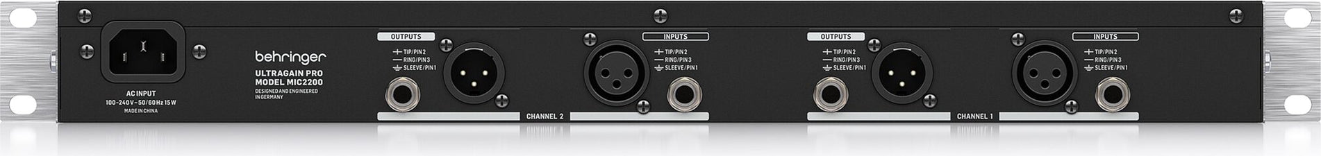 Behringer MIC2200 V2 2-channel Tube Microphone Preamp | Music Bliss ...