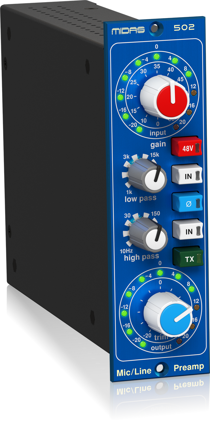 Midas 502 V2 500 Series Microphone Preamp | Music Bliss Malaysia