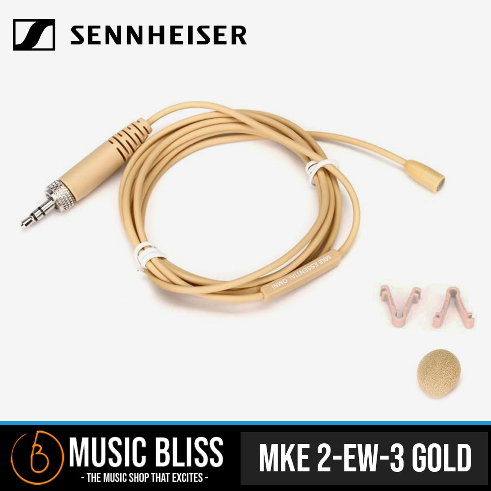 Sennheiser MKE 2-EW Gold Lavalier Microphone for Wireless - Beige (MKE2 ...