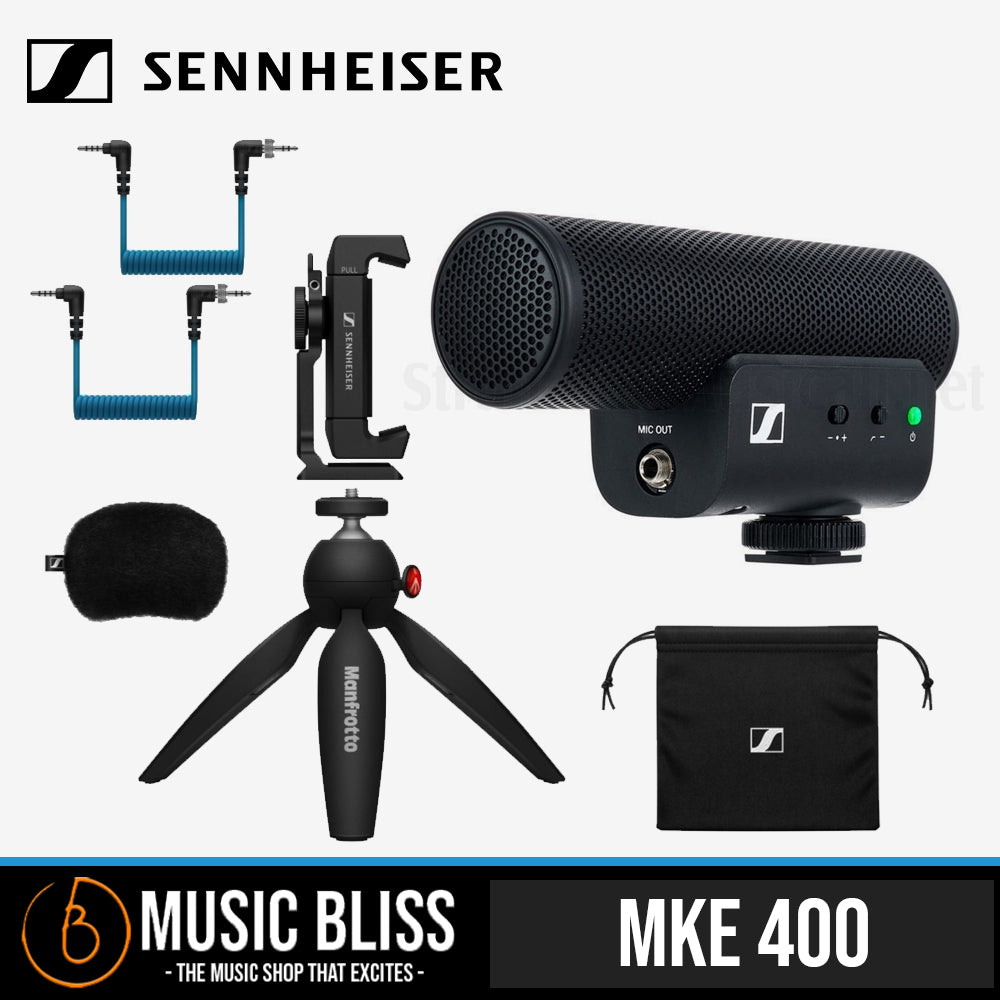 Sennheiser MKE 400 Mobile Kit Camera-Mount Shotgun Microphone with ...