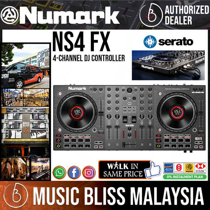 Numark NS4FX 4-Channel DJ Controller | Music Bliss Malaysia