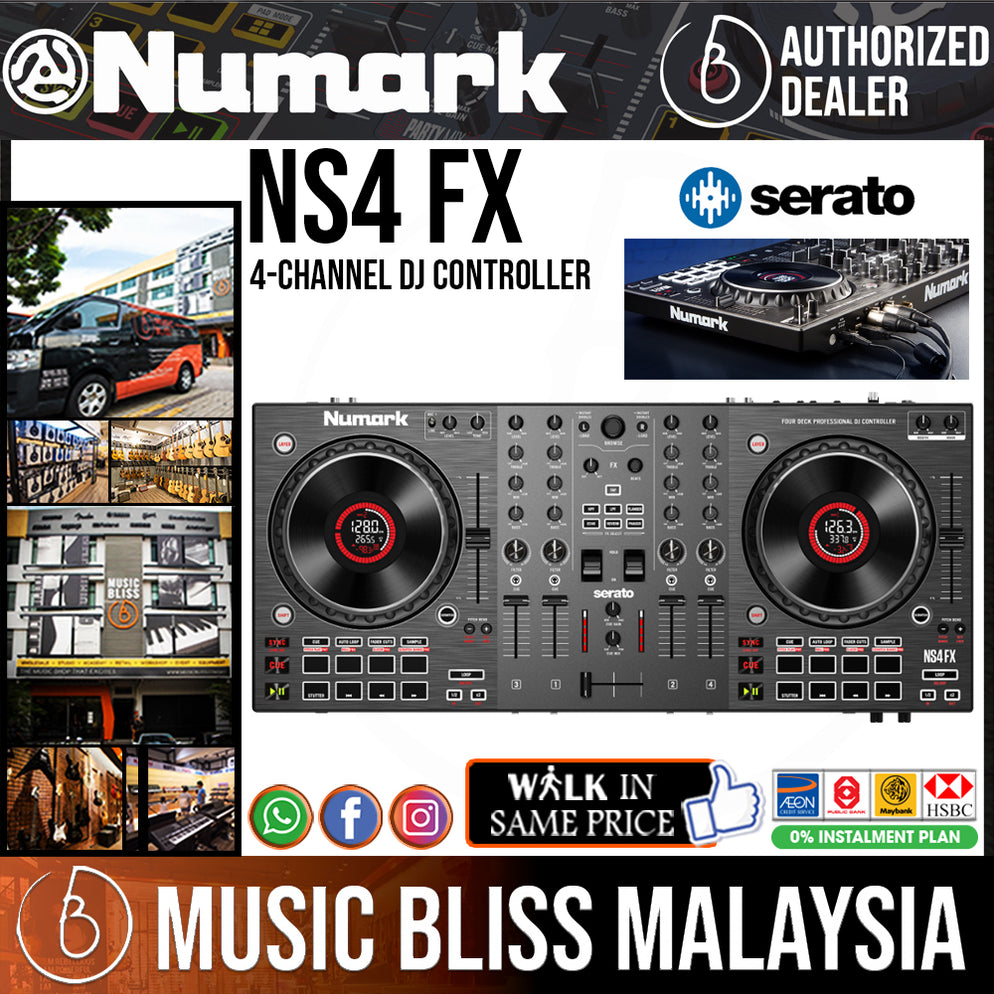 Numark NS4FX 4-Channel DJ Controller | Music Bliss Malaysia