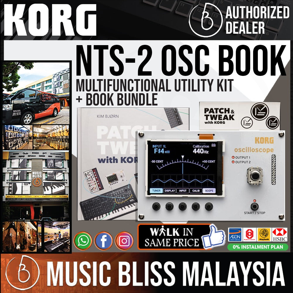 Korg Nu:Tekt NTS-2 Oscilloscope DIY Kit + Patch & Tweak Book Bundle | Music Bliss Malaysia