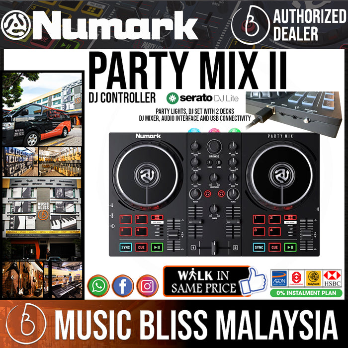 Numark Party Mix II - DJ Controller with Party Lights, DJ Set with 2 ...