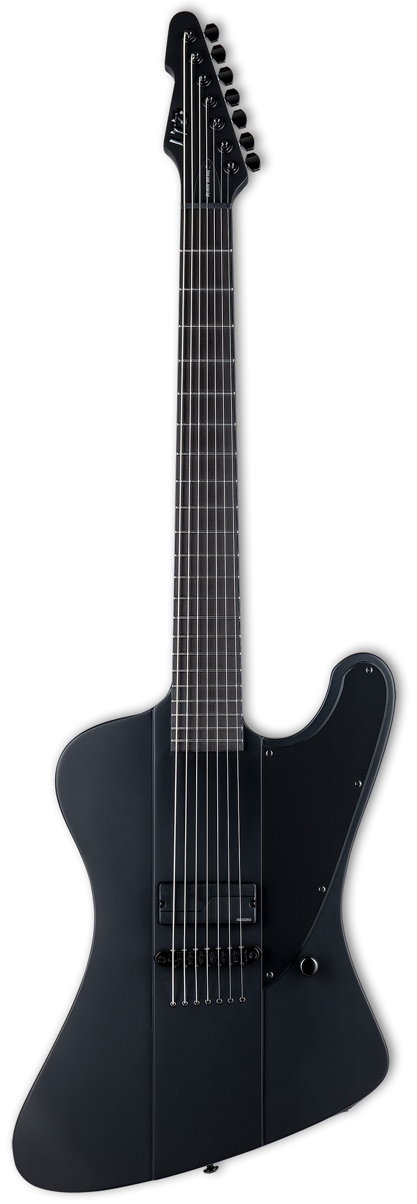 ESP LTD Phoenix-7 Baritone Black Metal Electric Guitar - Black Satin ...