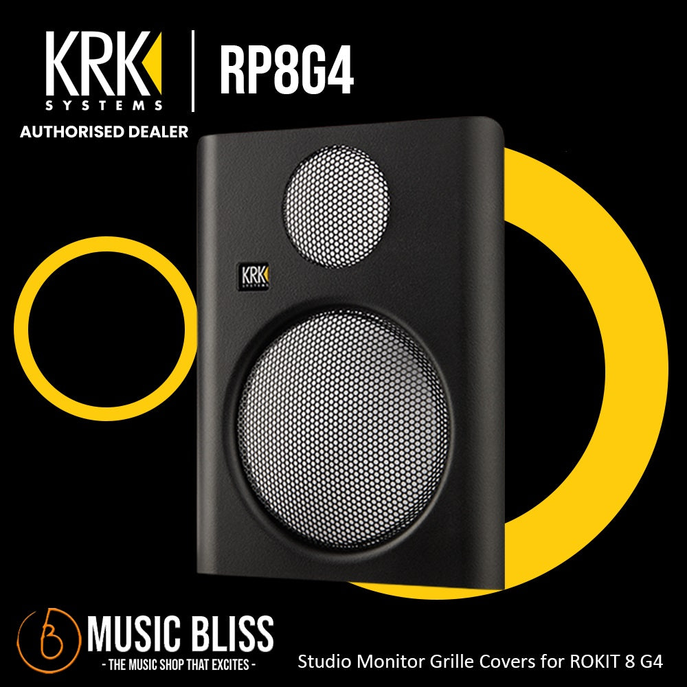KRK ROKIT G4 Studio Monitor Grille Covers for ROKIT 8 G4 | Music Bliss ...