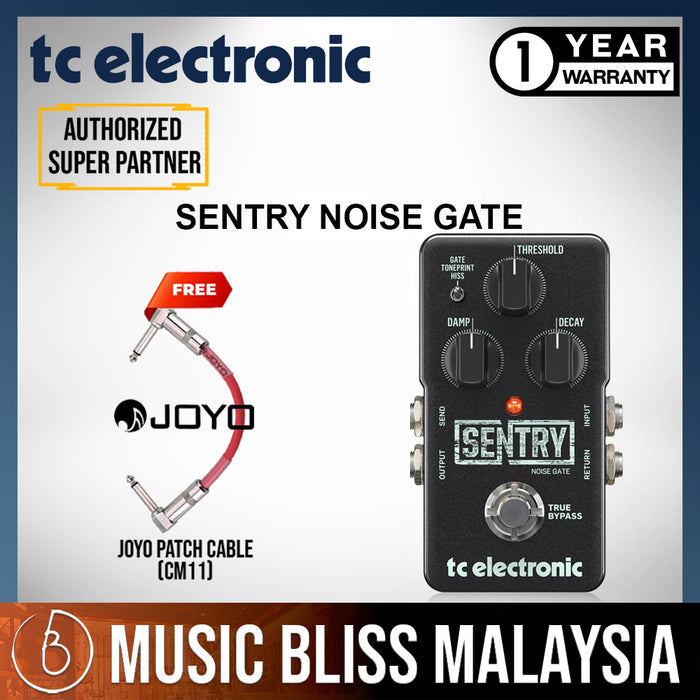 TC Electronic Sentry Noise Gate Guitar Effects Pedal | Music Bliss Malaysia