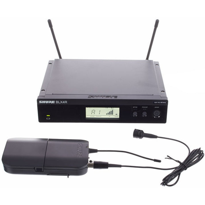 Shure BLX14R/CVL Wireless Rack-mount Presenter System, BLX4R Wireless Receiver, BLX1 Bodypack ...