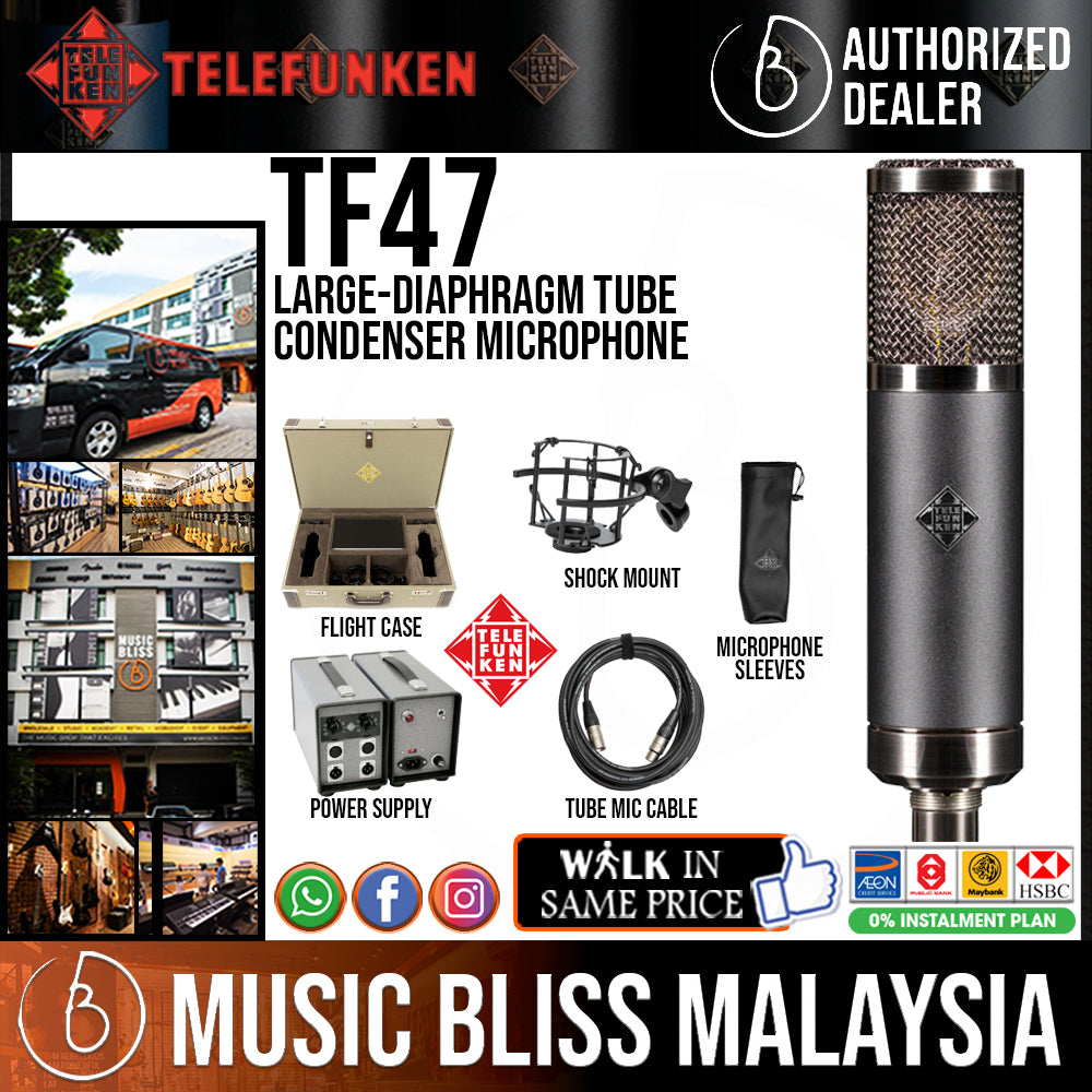 Telefunken TF47 Large-diaphragm Tube Condenser Microphone | Music Bliss ...
