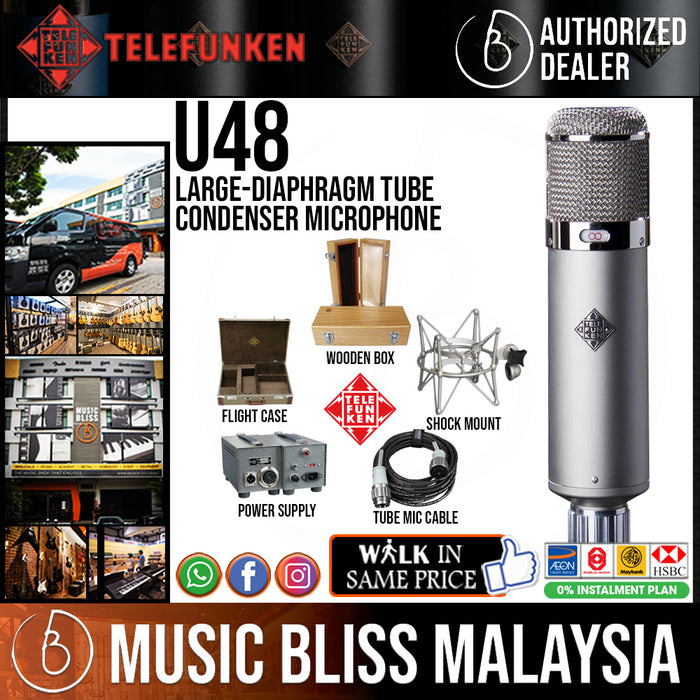Telefunken U48 Large Diaphragm Tube Condenser Microphone | Music Bliss ...