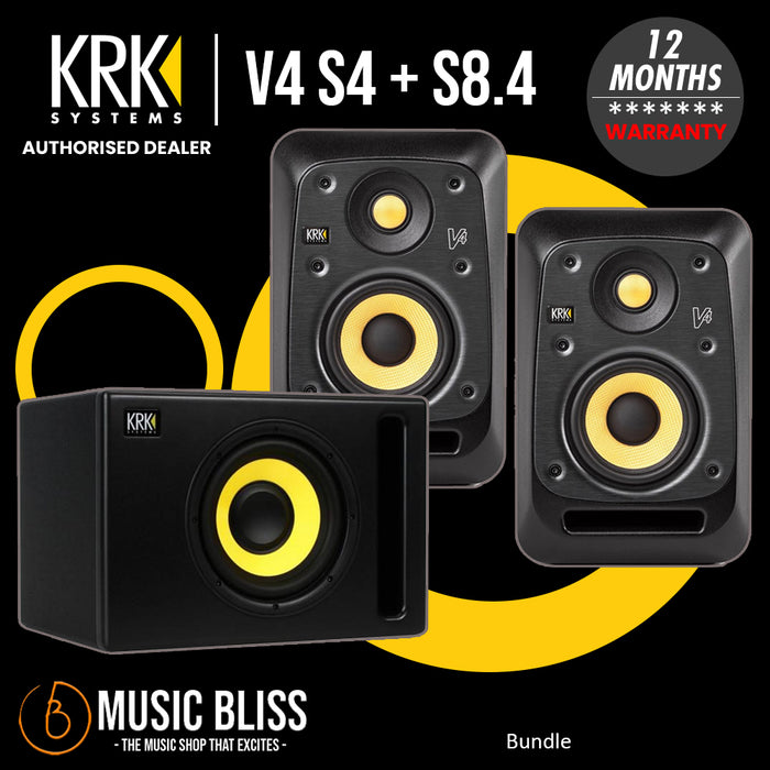 KRK V4 S4 4" Powered Studio Monitor - Pair (V4S4) | Music Bliss Malaysia