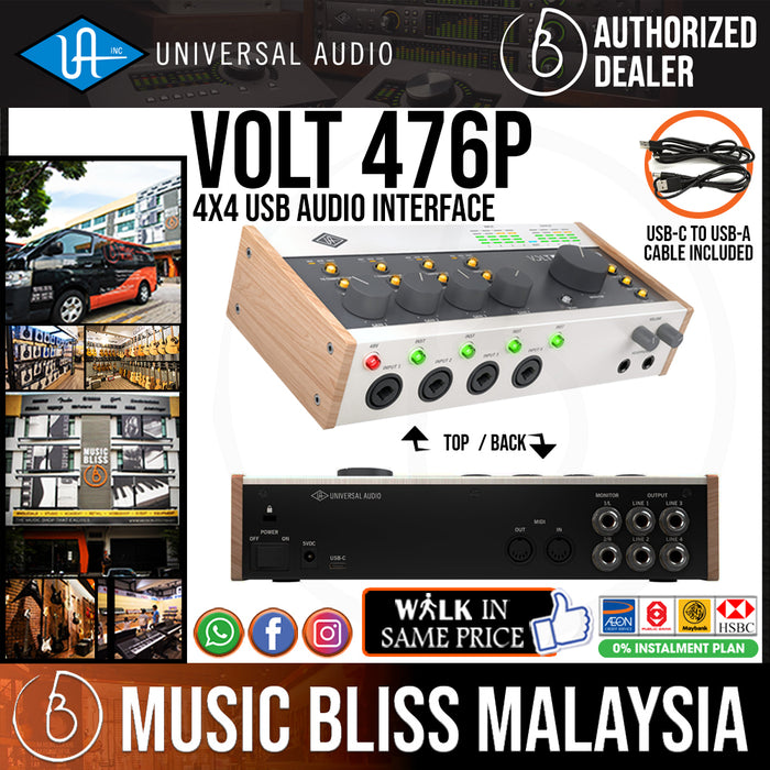Universal Audio Volt 476P 4x4 USB Audio Interface | Music Bliss Malaysia