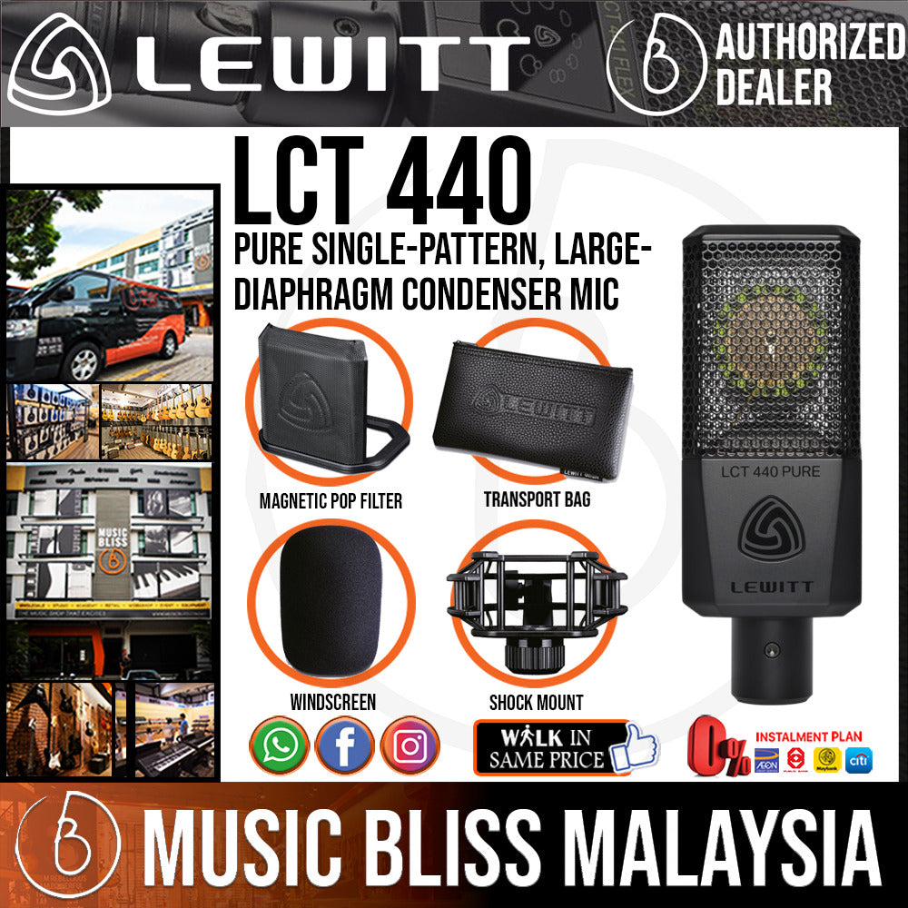 Lewitt LCT-440 Pure Single-Pattern, Large-Diaphragm Condenser ...