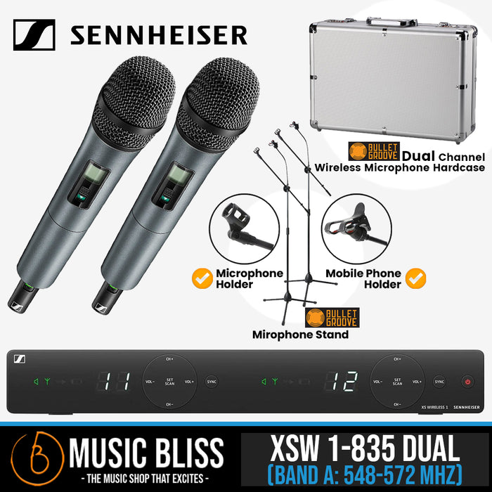 Sennheiser XSW 1-835 Dual Wireless Dual Handheld Microphone System with ...