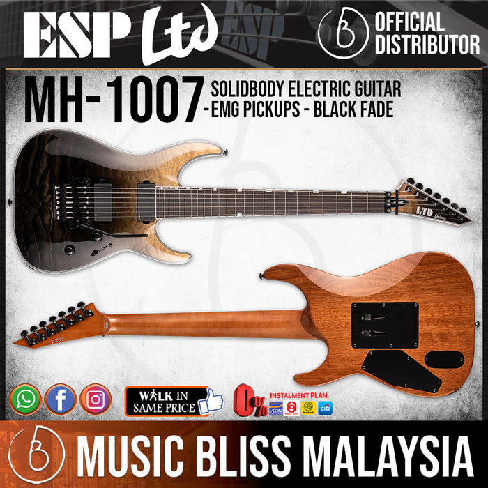 ESP LTD MH-1007 - Black Fade | Music Bliss Malaysia