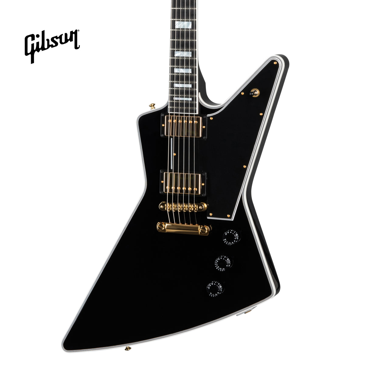 GIBSON EXPLORER CUSTOM ELECTRIC GUITAR WITH EBONY FINGERBOARD - EBONY | Music Bliss Malaysia