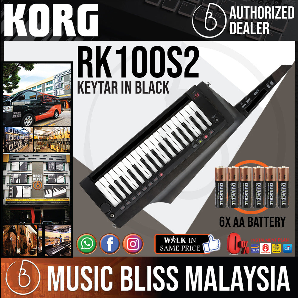 Korg RK-100S 2 Keytar - Translucent Black with 0% Instalment (RK-100S2 ...