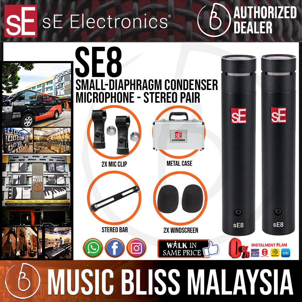 SE Electronics sE8 Small-diaphragm Condenser Microphone - Stereo Pair ...