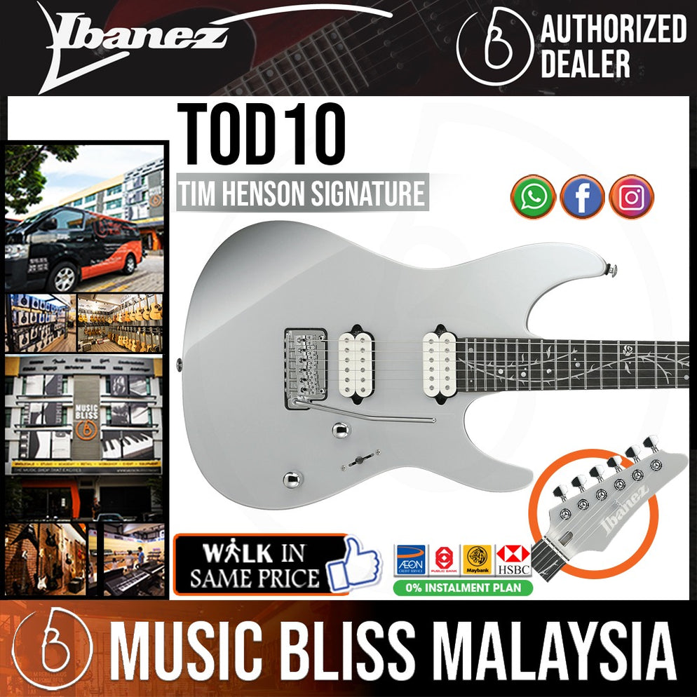 Ibanez TOD10 Tim Henson Signature Electric Guitar - Classic Silver ...